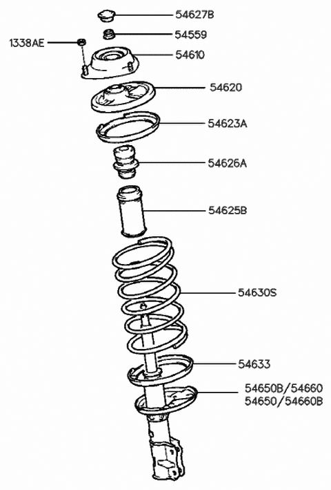 54610-29000 Genuine Hyundai Insulator Assembly-Strut