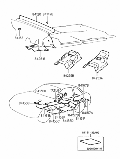 84251-27100 Genuine Hyundai Pad-Isolation Floor Tunnel