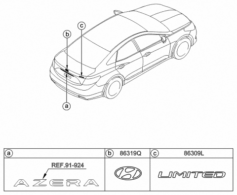 Emblem - 2016 Hyundai Azera