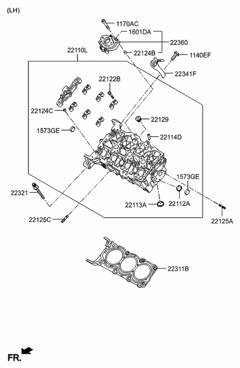 Cylinder Head - 2016 Hyundai Azera