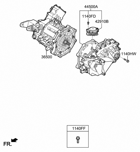 36500-0E550 Genuine Hyundai Traction Motor Assembly