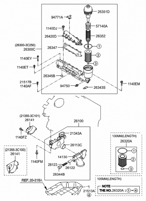 21310-3CBA0 Genuine Hyundai Pump Assembly-Oil