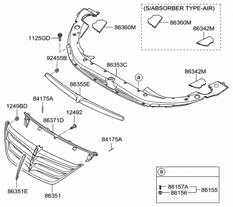 86354-3M000 Genuine Hyundai Pad-Antinoise