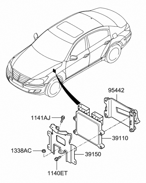 39106-3C015 Genuine Hyundai Engine Control Module Unit