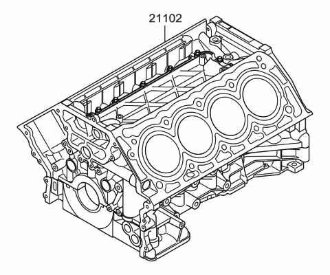 207K2-3FU00 Genuine Hyundai Engine Assembly-Short