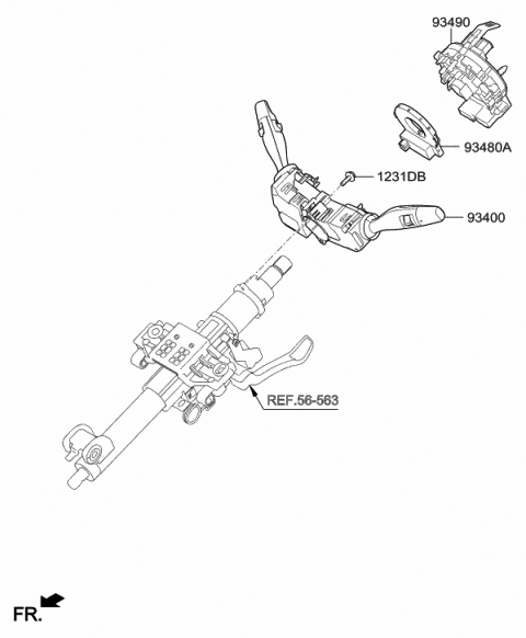 93400-D2420 Genuine Hyundai Switch Assembly-Multifunction