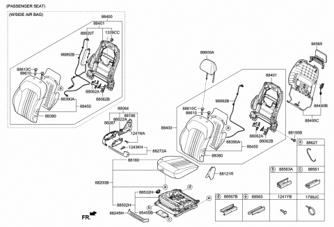 88920-D2500 Genuine Hyundai Sab Module Assembly-Front,RH