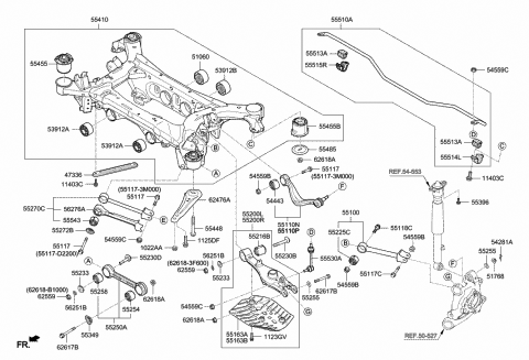 55270-D2000 Genuine Hyundai Arm Assembly-Rear Trailing Arm