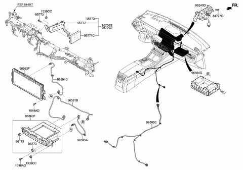 96525-D2010 Genuine Hyundai Monitor Assembly-Front Avn
