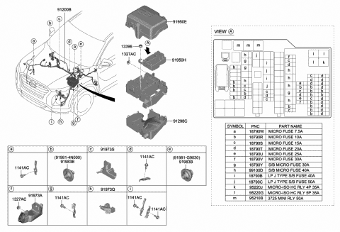 91959-S8000 Genuine Hyundai Pcb Block Assembly