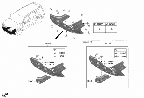 29110-S8000 Genuine Hyundai Panel Assembly-Under Cover