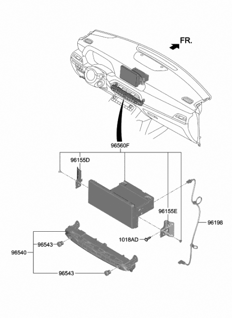 96560-S8720 Genuine Hyundai Head Unit Assembly-Avn