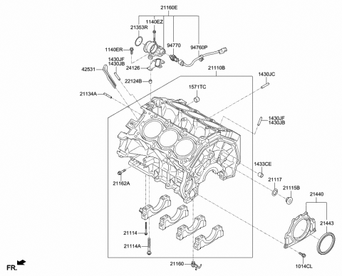 Cylinder Block - 2020 Hyundai Palisade