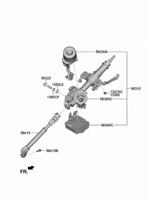 Steering Column & Shaft - 2013 Hyundai Elantra GT