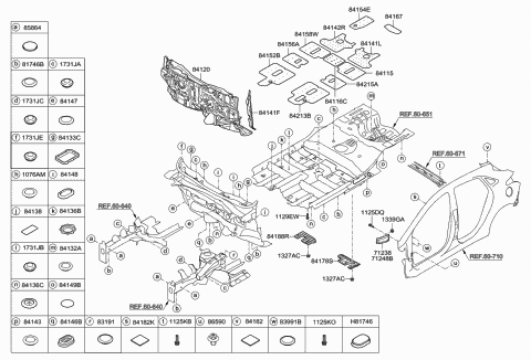 84116-A5000 Genuine Hyundai Insulator-Fender LH