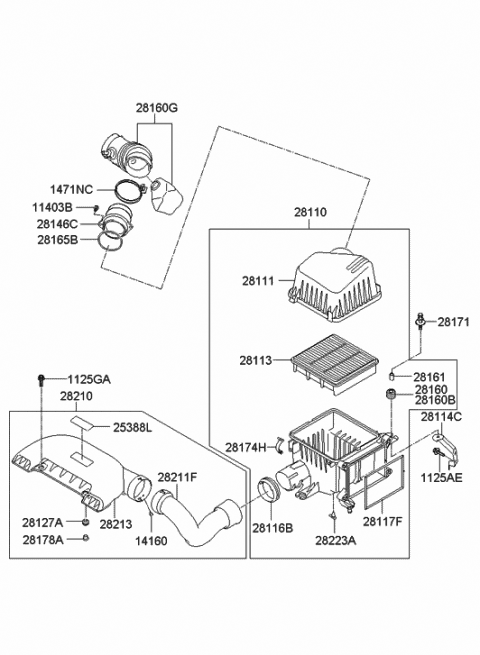 Air Cleaner - 2008 Hyundai Elantra Touring