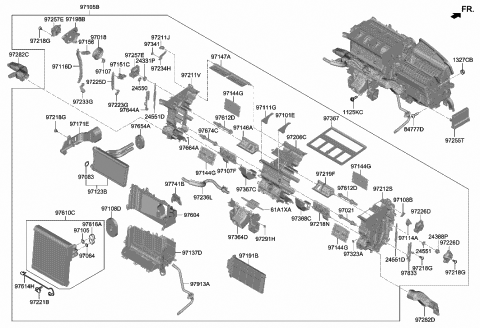 97138-L0000 Genuine Hyundai Core & Seal Assembly-Heater