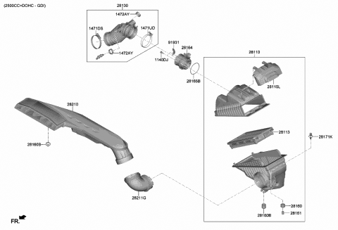 28113-L1000 Genuine Hyundai Engine Air Filter