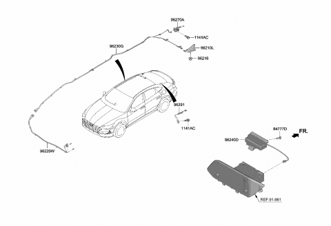 96210-L0110-EB Genuine Hyundai Combination Antenna Assembly