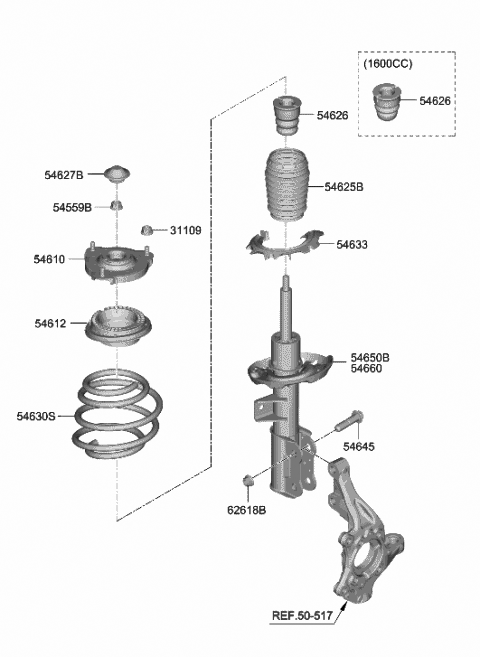 54630-L0000 Genuine Hyundai Spring-FR