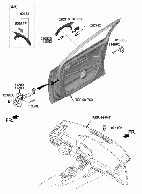 82651-L1020 Genuine Hyundai Door Outside Handle Assembly