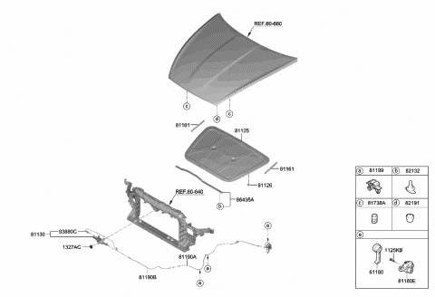 81130-L1000 Genuine Hyundai Latch Assembly-Hood