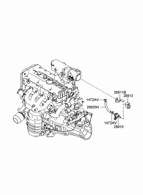 28911-26911 Genuine Hyundai Bracket-PCV