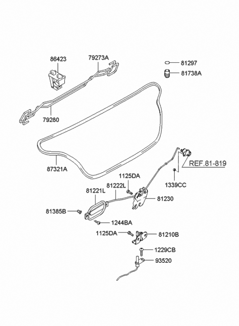 96250-4R100-YDG Genuine Hyundai Combination Antenna Assembly