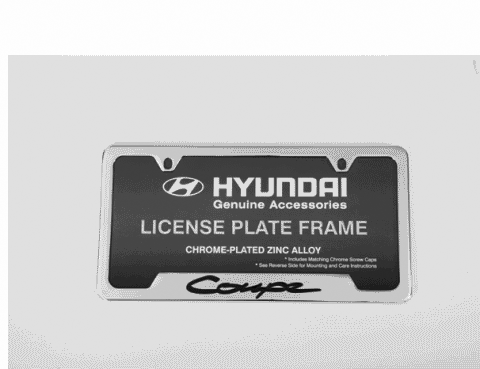 License Plate Frame - 2016 Hyundai Genesis Coupe
