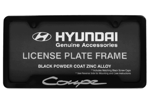 License Plate Frame - 2013 Hyundai Genesis Coupe