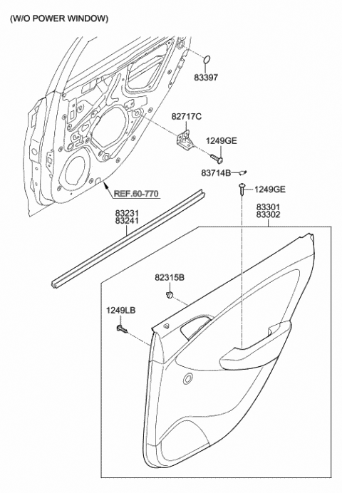 Rear Door Trim - 2016 Hyundai Accent