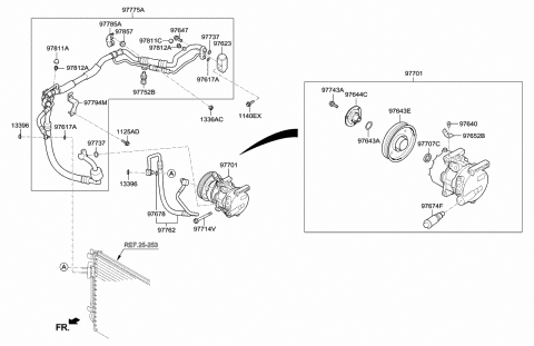 97775-1R501 Genuine Hyundai Tube Assembly-Suction & Liquid