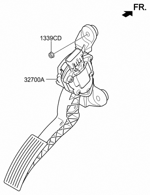 32700-1R500 Genuine Hyundai Pedal Assembly-Accelerator