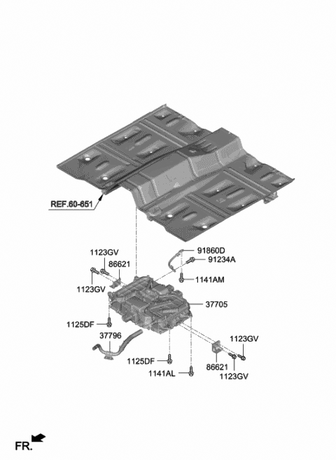 842A1-M5000 Genuine Hyundai Bracket-Ctr,LH