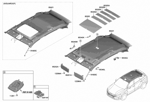 85305-M5000 Genuine Hyundai Pad-Roof