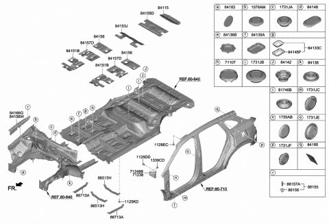 84159-M5000 Genuine Hyundai Cover-Fender Apron UPR,LH