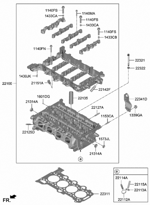 22311-2B004 Genuine Hyundai Gasket-Cylinder Head