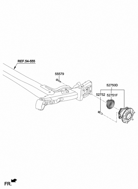 52750-F9100 Genuine Hyundai Bearing-Rear Hub Unit