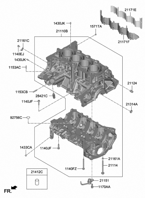 21150-2B600 Genuine Hyundai Jet Assembly-Oil