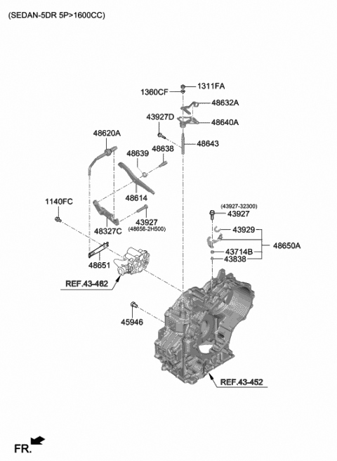 45615-2F000 Genuine Hyundai RETAINER-Under Drive Brake