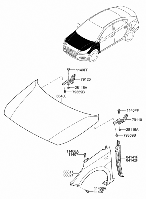 79152-2P000 Genuine Hyundai Bolt