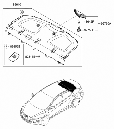 92700-3X000 Genuine Hyundai Lamp Assembly-High Mounted Stop