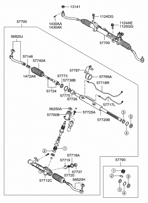 57724-2B000 Genuine Hyundai Joint Assembly-Inner Ball