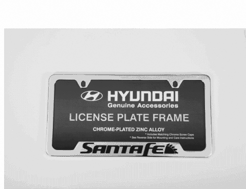 License Plate Frame - 2007 Hyundai Santa Fe