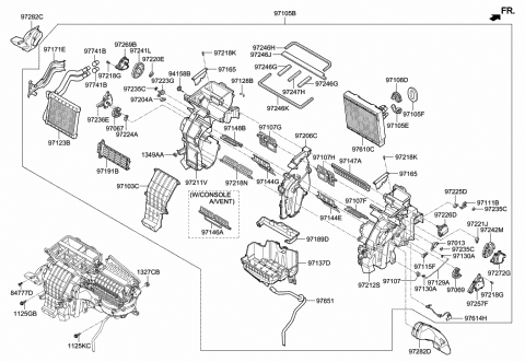 97205-G2AE0 Genuine Hyundai Heater & Evaporator Assembly
