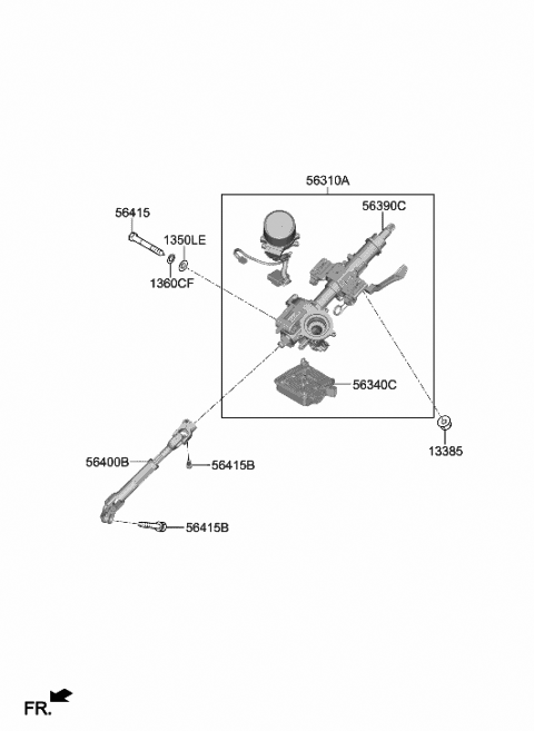 56340-G2100 Genuine Hyundai Controller Assembly-Mdps