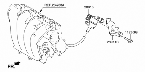 28911-2E000 Genuine Hyundai Bracket-PCV