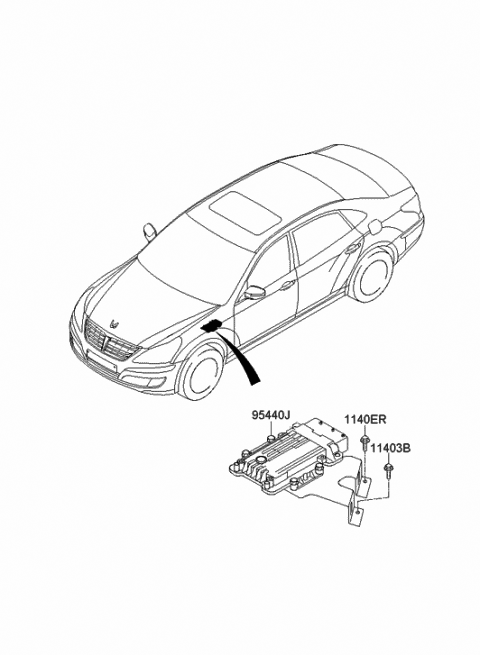 95440-4EBC1 Genuine Hyundai Transmission Control Unit