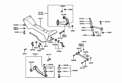 55227-38000 Genuine Hyundai Bolt Assembly-Trailing Arm