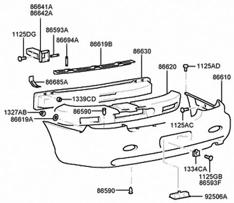 86694-29000 Genuine Hyundai Band-Bumper